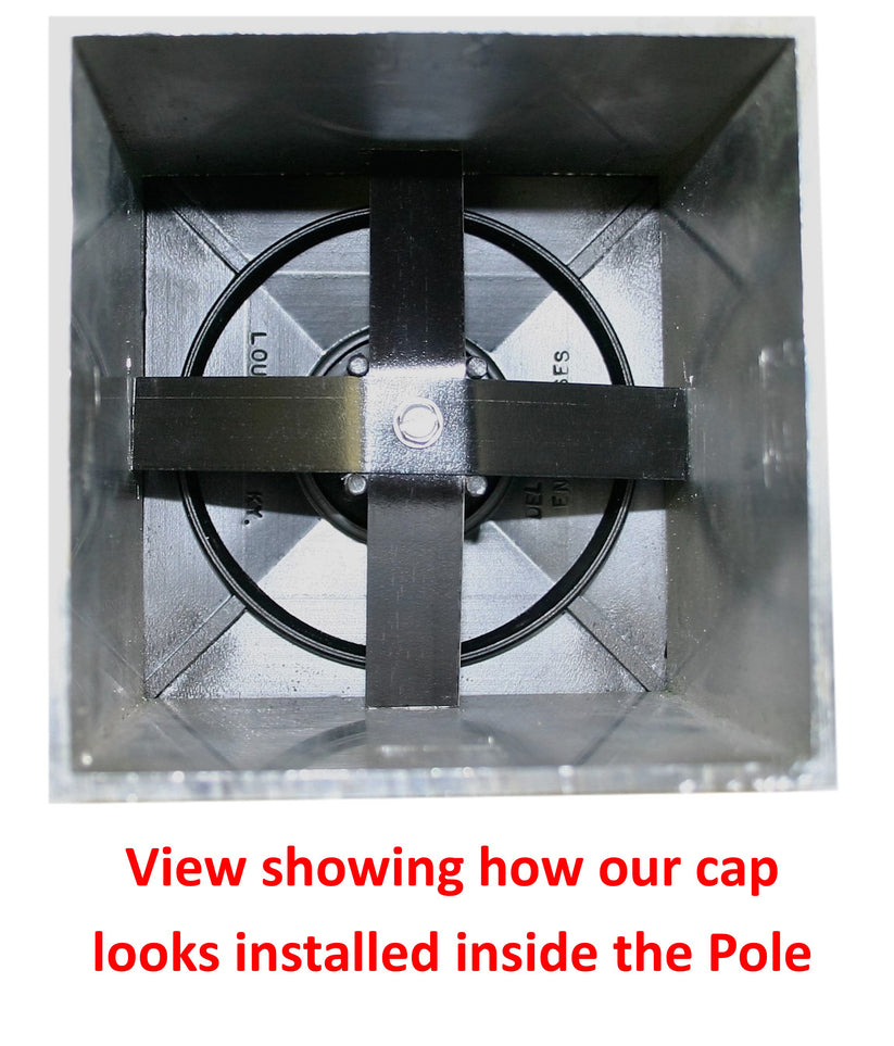 4" Standard Square Pole Cap (Part # 85-00006) – Deltech Manufacturing